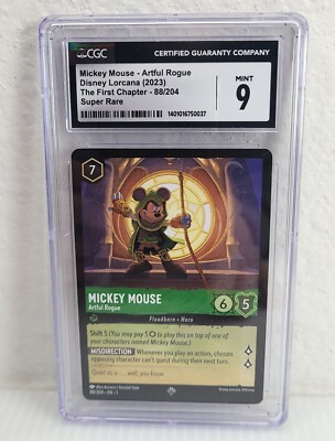 2023 Mickey Mouse Artful Rogue Disney Lorcana The First Chapter CGC 9 ...