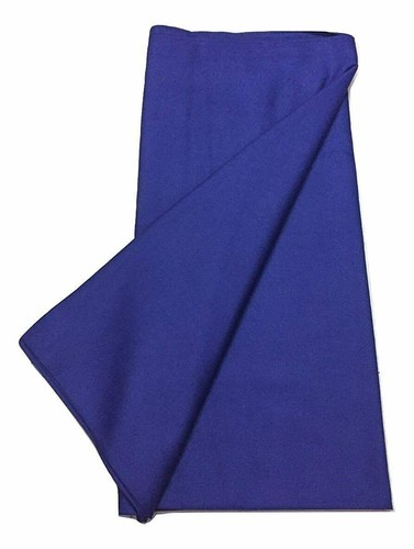 Tessuto In Cotone Non Cucito Pieno Colore Blu Reale 4,5 Metri Per Donne ...
