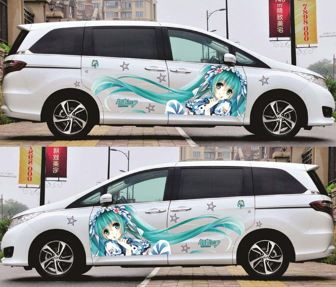 Anime ITASHA Hatsune Miku Car Wrap Car Stickers Car Decal Fits with any ...