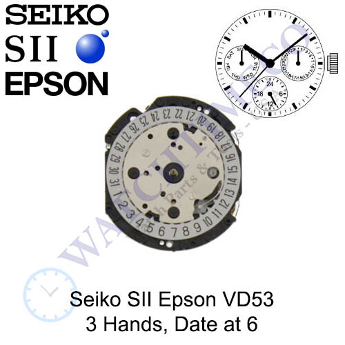 Genuine Seiko SII Epson VD53 Watch Movement Japan (Multiple Variations ...