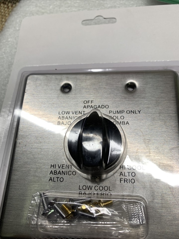 HESSAIRE Metal 2-Speed Wall Switch for Evaporative Swamp Cooler 81282 ...