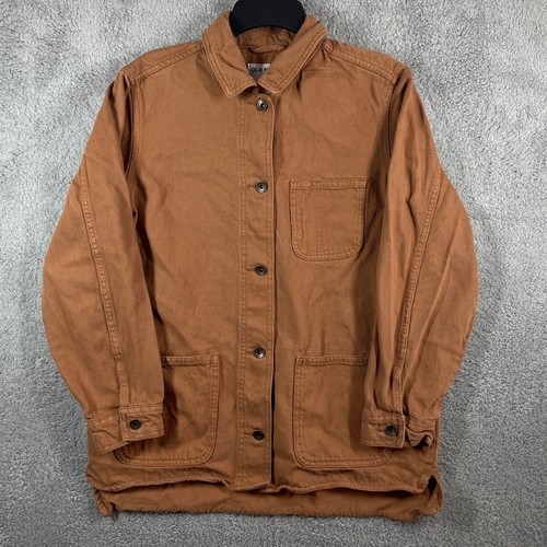 Old Navy Barn Jacket Womens Small Denim Miners Gold Shacket Chore ...