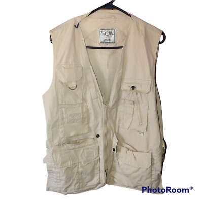 Foxfire Vest Photography Safari Hunting Fishing Jacket Beige Mens Small ...