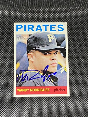 Wandy Rodriguez Pittsburgh Pirates Signed Auto 2013 Topps Heritage Card ...