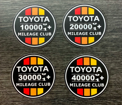 Toyota High Mile Club Sticker Set Tundra Tacoma SR5 4X4 4Runner Fj ...