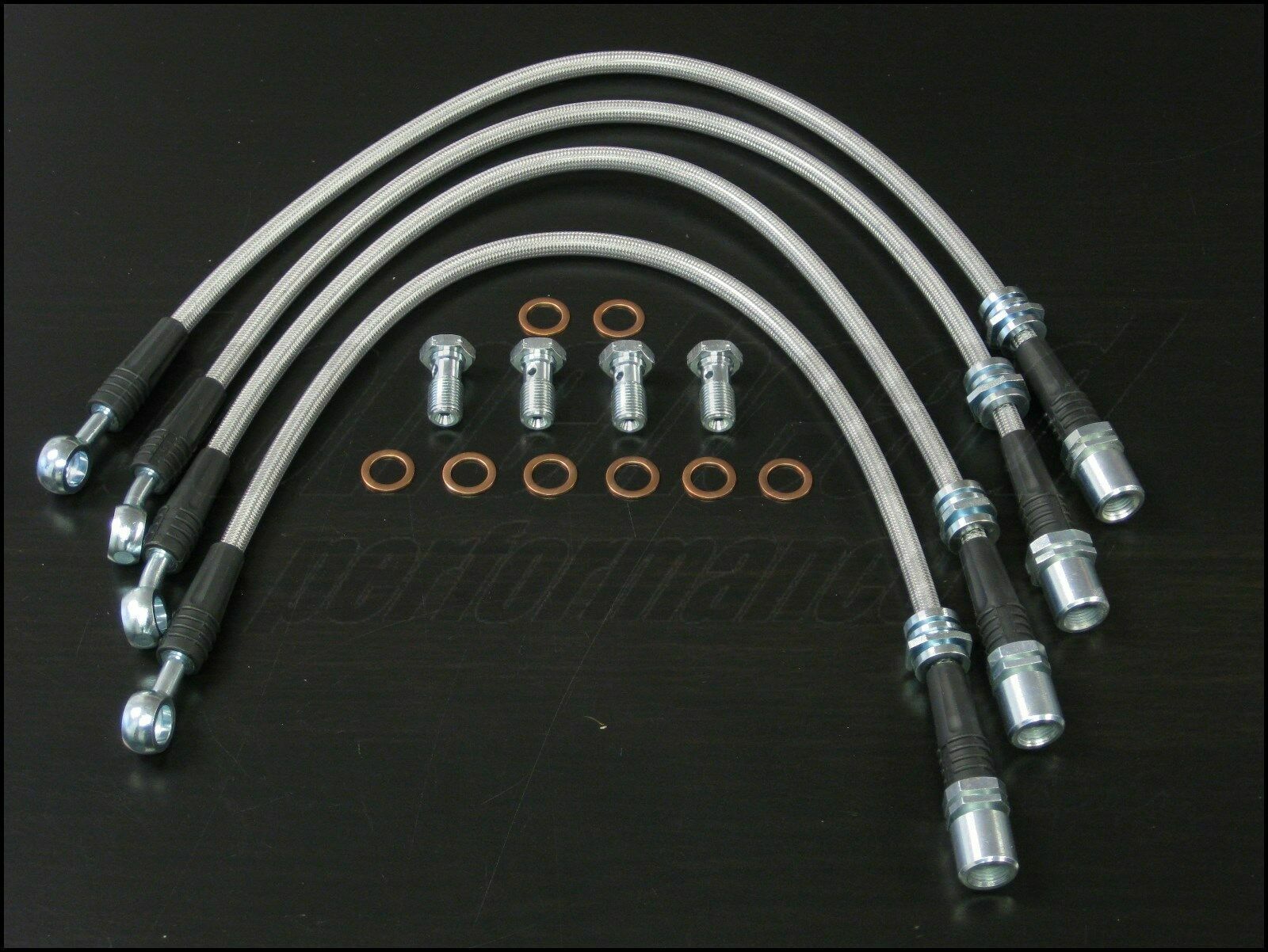 Techna-Fit Stainless Steel Braided Brake Lines 1989-1993 Toyota Celica ...
