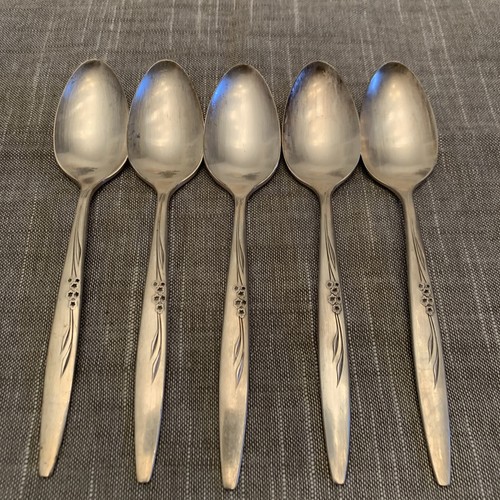 Oneida Community Silverplate Enchantment Gentle Rose 5 Teaspoons | eBay