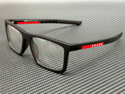 PRADA LINEA ROSSA PS 02QV 1BO1O1 Matte Black 56 mm Men's Eyeglasses | eBay