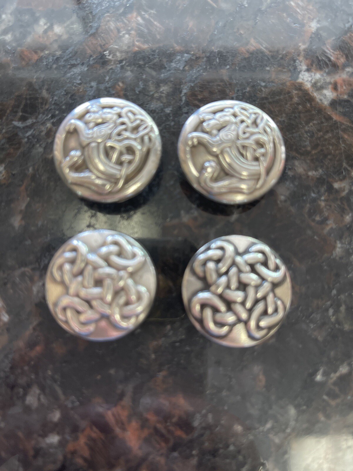 2 Kell Dragon, and 2 celtic Concho 1" (2.5 cm) Tandy Leather | eBay