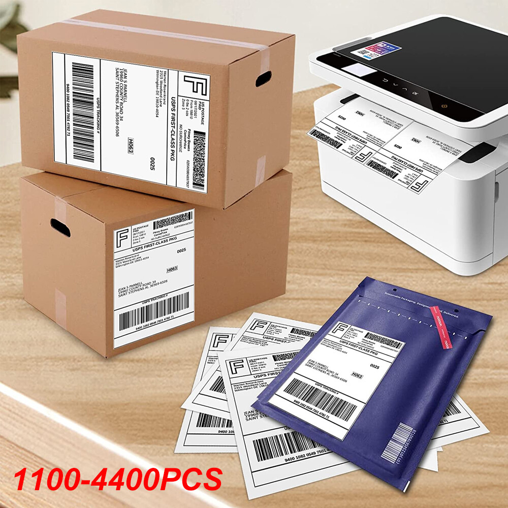 Shipping Labels 2 Per Sheet 8.5 x 5.5" Half Sheets Blank Self Adhesive ...