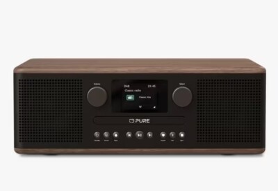 Pure Classic Radio DAB+/FM C-D6 Bluetooth Stereo All-In-One Walnut ...