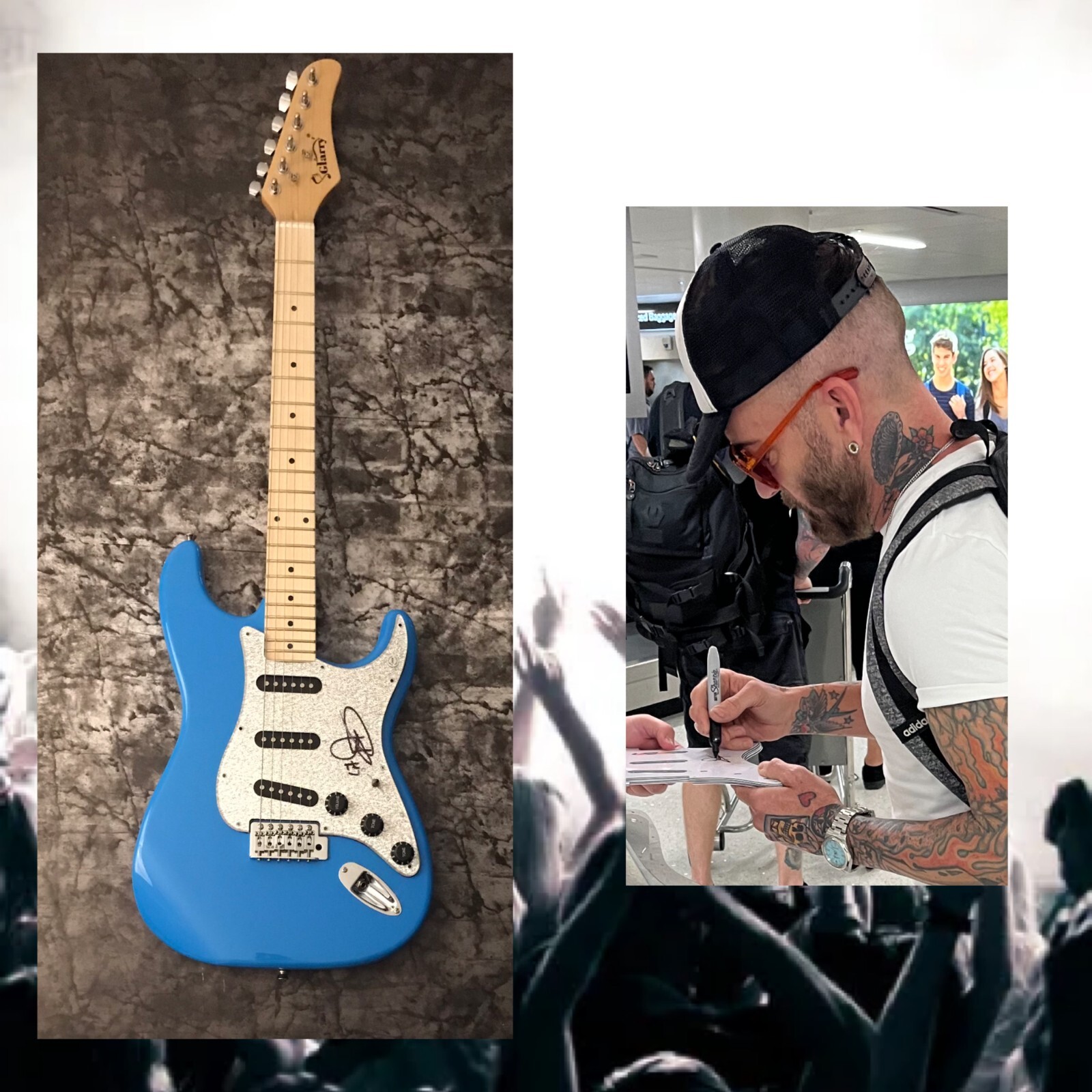 GFA Lit My Own Worst Enemy * A. JAY POPOFF * Signed Electric Guitar ...