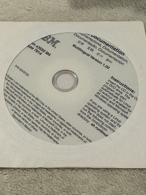 IBM System x3550 M4 Type 7914 Documentation CD Multilingual V 1.02 ...