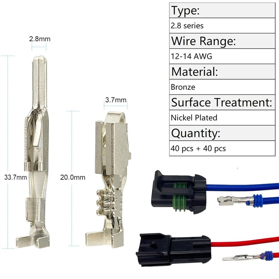 440Pcs Automotive Electrical Pin Connectors Kit 1.5- 2.8mm Pin ...