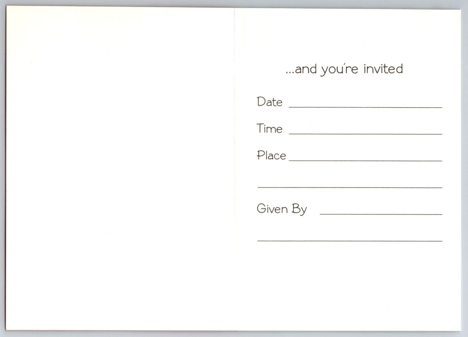 Garfield Greeting Card Unused Invitation Party JIm Davis Gibson ...