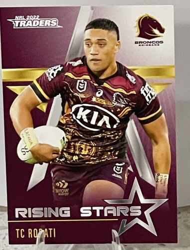 2022 Traders TC Robati Rising Star Brisbane Broncos Nrl Rugby 🏉 League ...