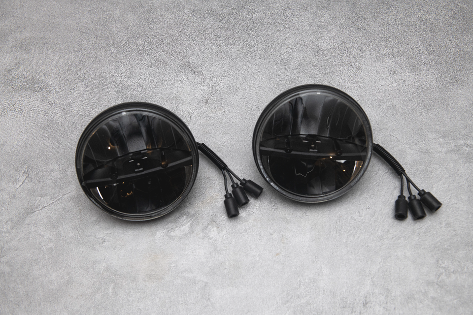 HUMVEE M998 LED HEADLIGHTS PAIR w Ring HUMMER H1 | eBay