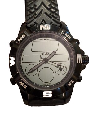 Stuka Sidewinder Men's Aviator Watch Water Resistant 3 ATM Black ...