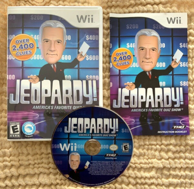 Jeopardy Nintendo Wii Game 2010 Complete w/ Manual Legendary Host Alex ...