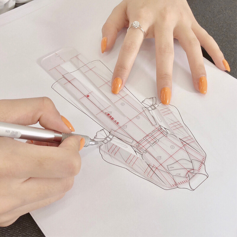 Fashion Drawing Template Ruler Set Sewing Humanoid Patterns Design Draw ...