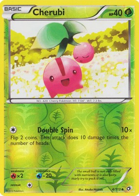 Pokemon - Cherubi - 4/113 - Uncommon - Reverse Holo - Legendary ...