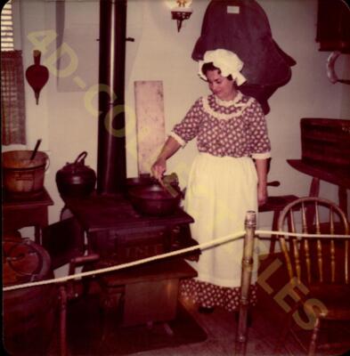 Vintage Snapshot Photo Woman Cooking in Old Fashioned Kitchen Scene | eBay