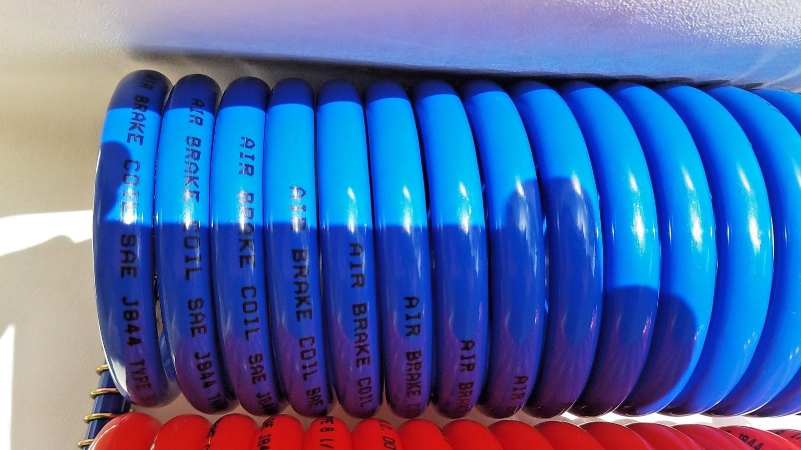 F224748P Coil Coiled Air Line Hose Set 15' Red and Blue SAE 6635 ...