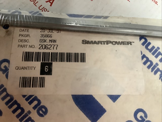 Genuine Cummins 206277 Gasket Intake Manifold for sale online | eBay