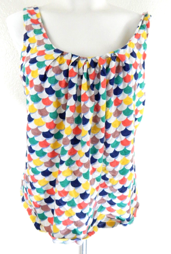 Boden Women's 10 Tank Top Connie Mermaid Scale Colorful Knit Scoop Neck ...