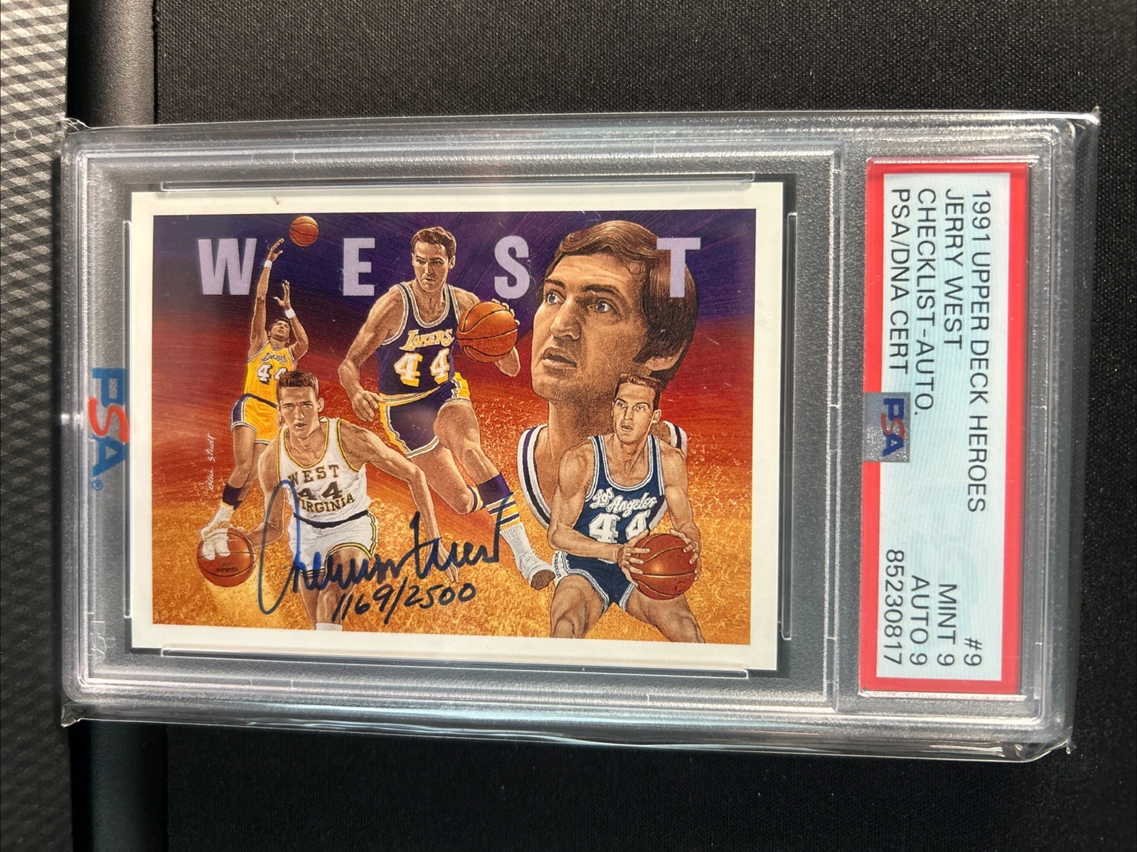 Jerry West Diamond Hologram Autograph /2500 PSA 9 Upper Deck Heroes | eBay