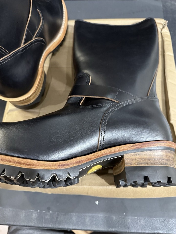 Leather Engineer Boots Black 601 Size 44 US 10-10.5 | eBay