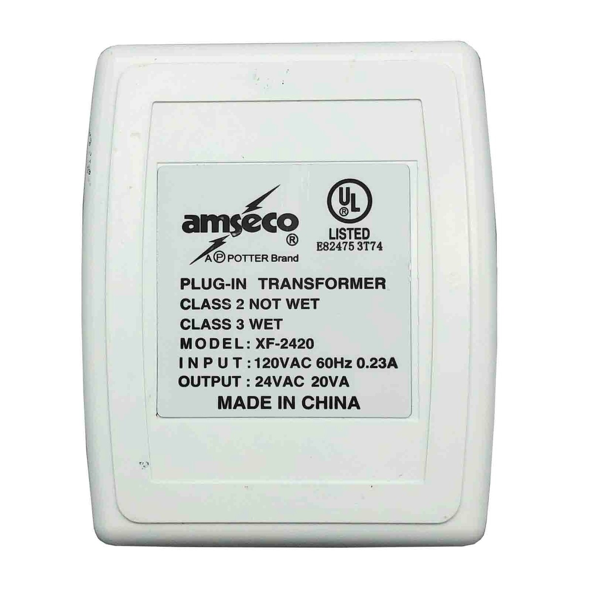 XT-2420 Security System Transformer XT-2420 Class 2 Transformer - 24VAC ...
