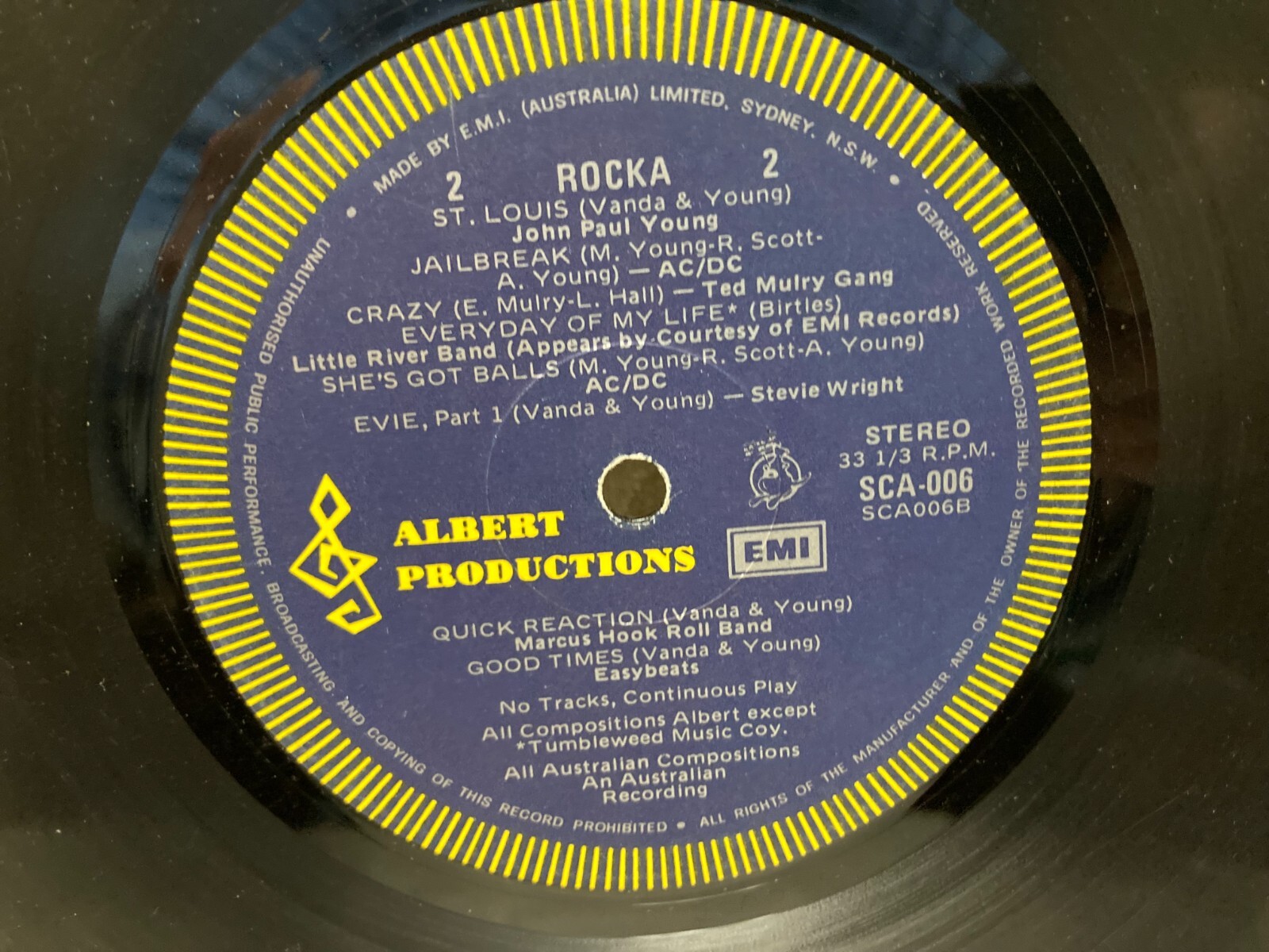 Vinyl LP ROCKA Australian Band Compliation 1976 EMI/Albert Blu Roo | eBay