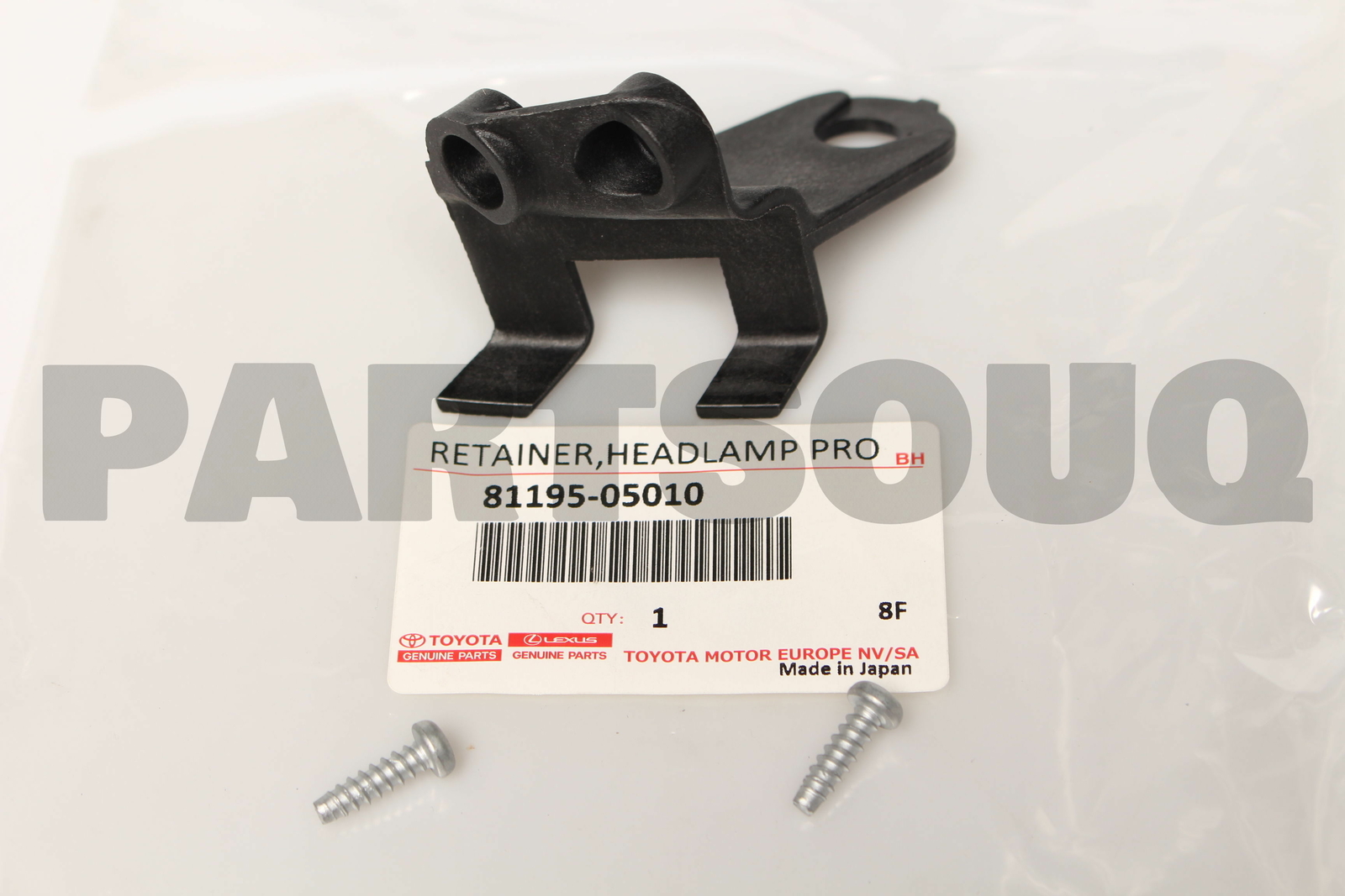 8119505010 Genuine Toyota RETAINER, HEADLAMP PROTECTOR, LWR RH 81195 ...