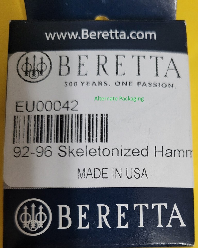 Beretta 92 / 96 Skeletonized Hammer EU00042 Blued Steel 92FS 96FS ...