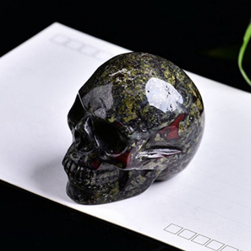 Raw Natural Dragon Blood Stone Quartz Crystal Skull Hand Carved ...