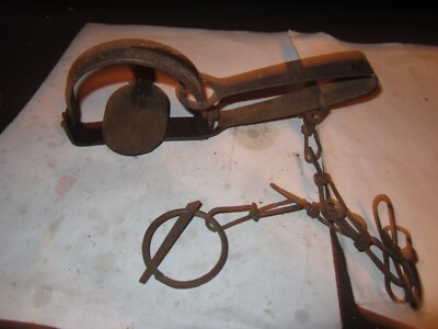 VINTAGE TRIUMPH HIGH - GRIP NO 115 SINGLE LONG SPRING TRAP W/CHAIN | eBay