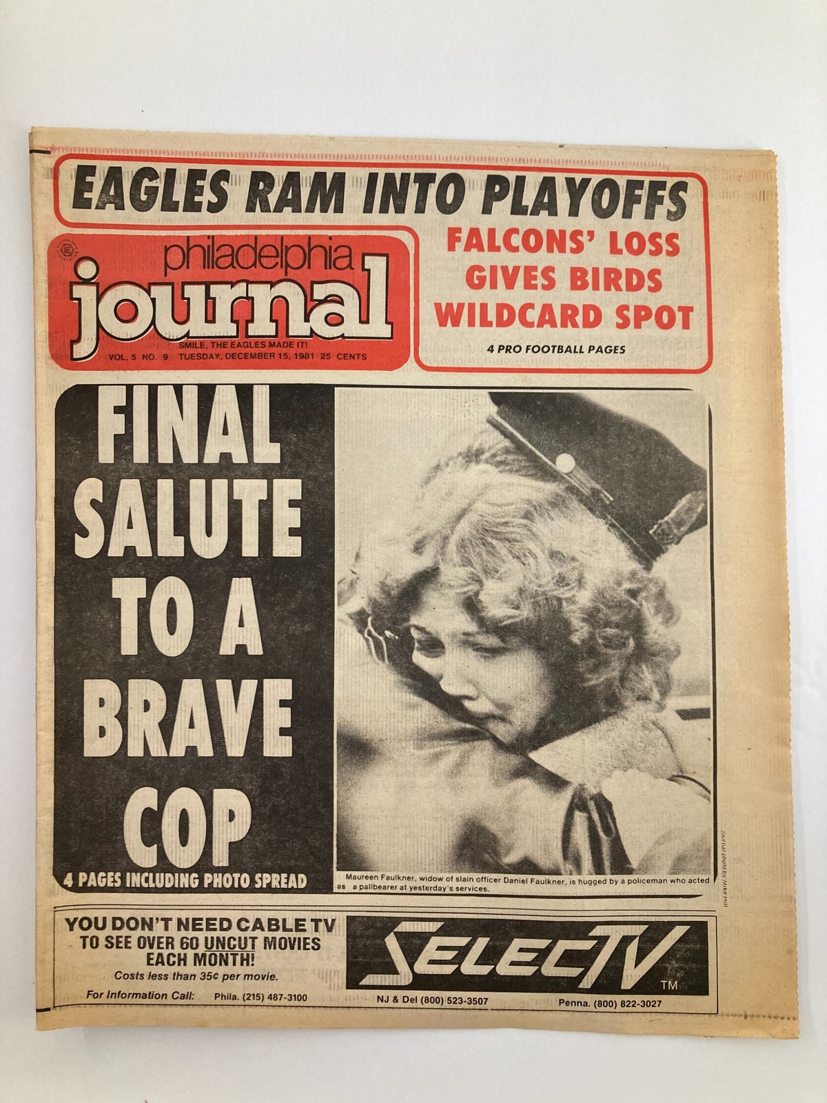 Philadelphia Journal Tabloid December 15 1981 Vol 5 #9 Widow Maureen ...