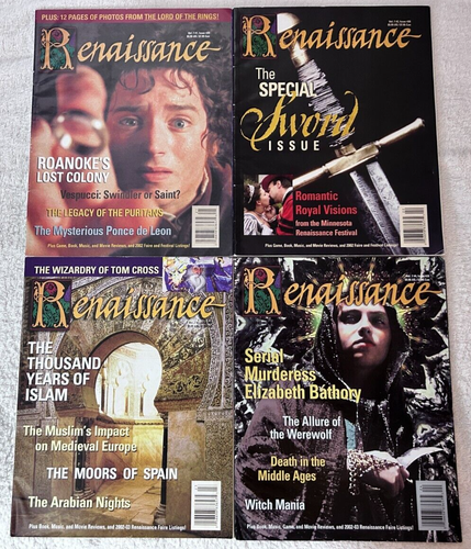 Renaissance Magazine, First 4 of 2002, Issues #25-#28, Vol 7 #1-#4 | eBay