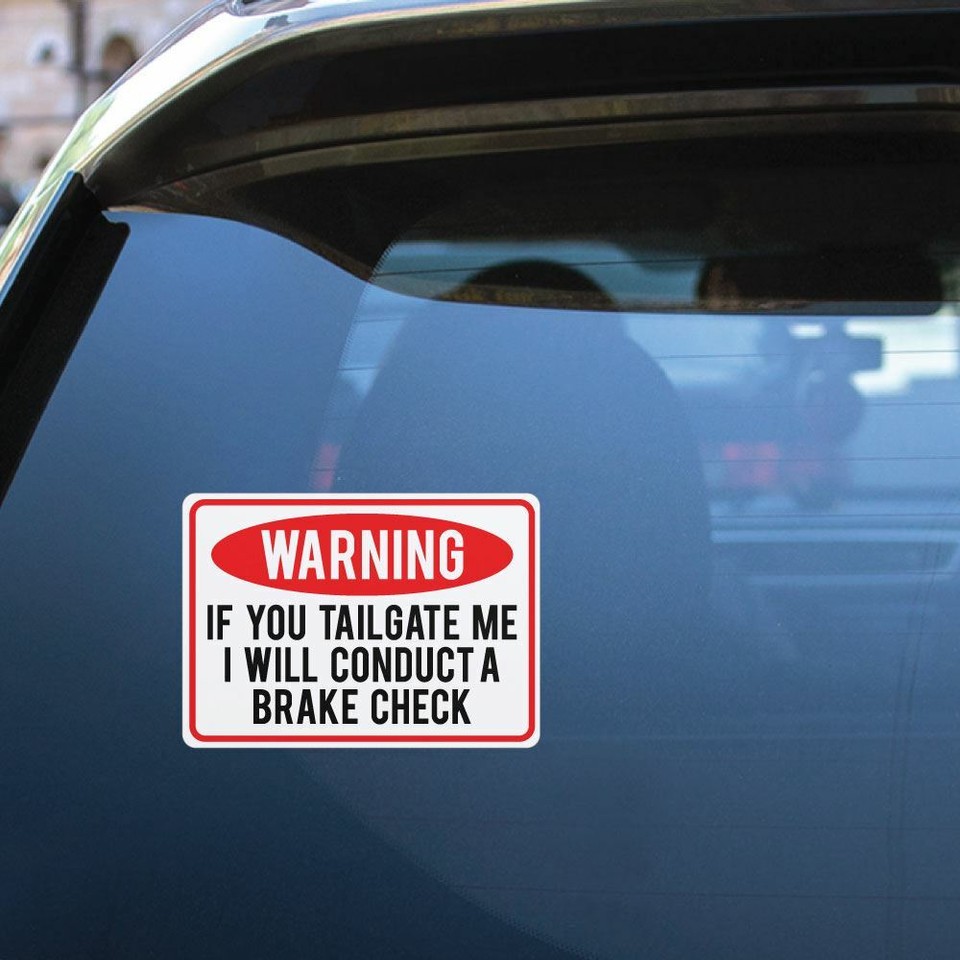 Tailgate Me Sticker Decal Warning Funny Joke Tools Car Notice | eBay