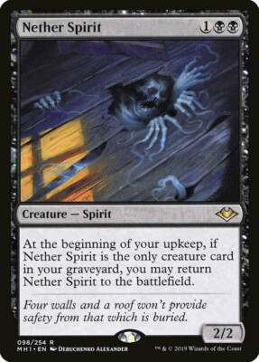 Mtg Magic Nether Spirit ENGLISH Esprit infernal modern horizons 2 ...