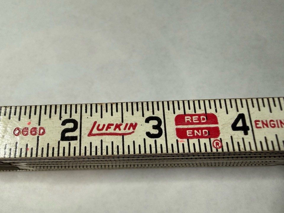 Vintage Lufkin O66D Wood Folding Extendable Ruler Engineers 6’ Lock ...