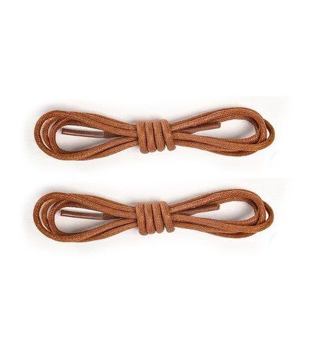 Light Brown 2.5mm Thin Round Waxed Replacement Shoe Laces Rope String ...