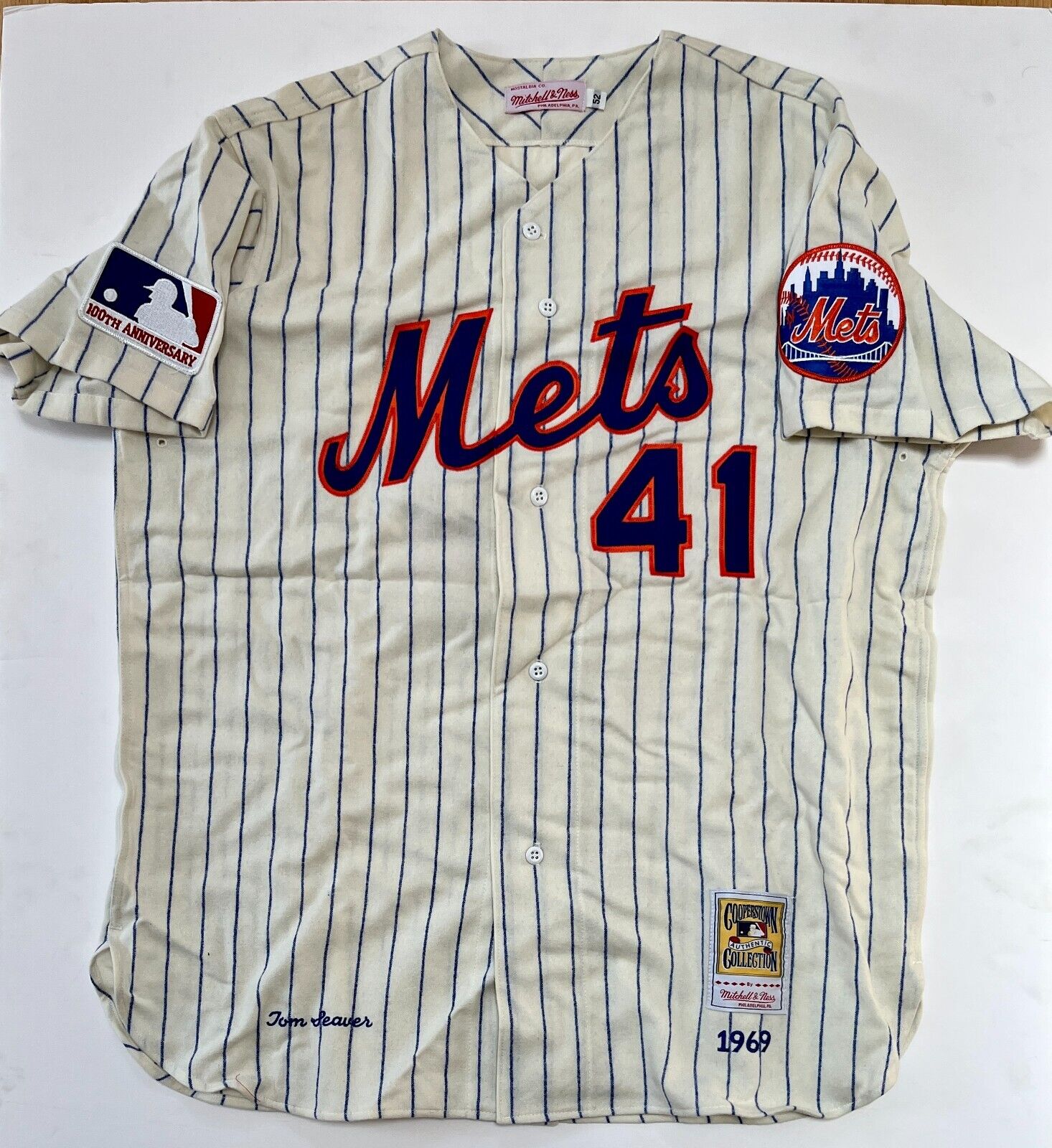 RARE- TOM SEAVER 1969 Mets Mitchell & Ness signed flannel jersey-UDA ...