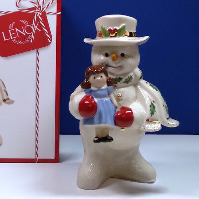 Lenox 2020 Snowman with Doll Figurine | eBay