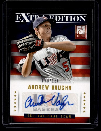 Andrew Vaughn 2013 Panini Elite Extra Edition Autograph Card 60/185 #19 ...