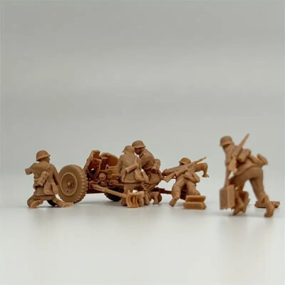 1/72 Scale WWII German PaK 36 Anti-Tank Gun with 5 Soldier Crew Resin ...