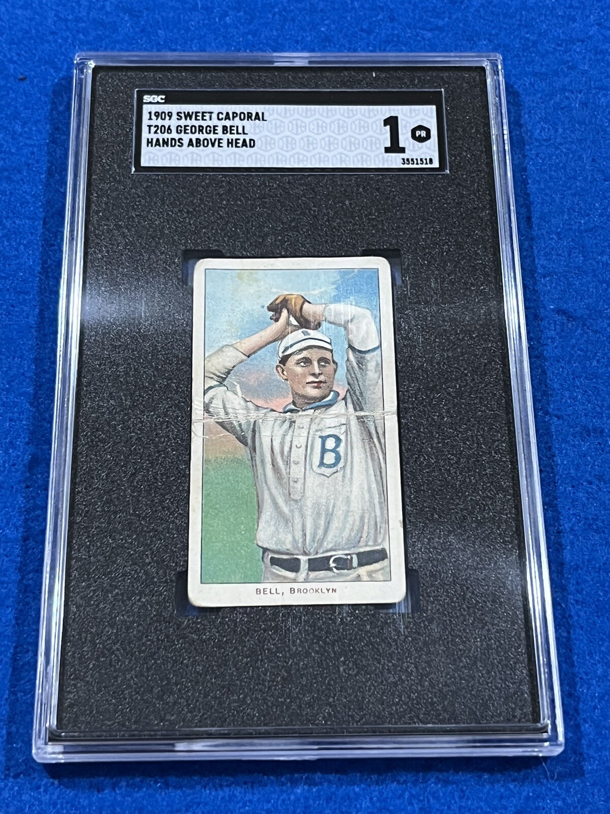 1909-11 T206 George Bell SGC 1 Graded Tobacco Baseball Card Brooklyn | eBay