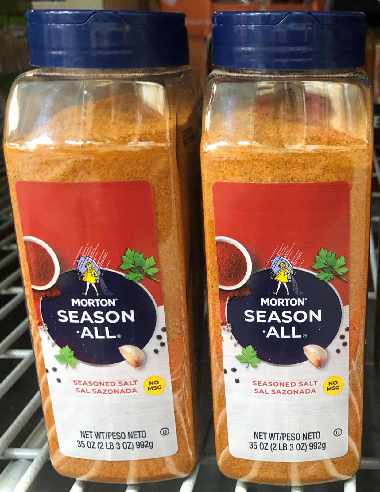 2 JARS Morton Season-All Seasoned Salt 35 oz pepper paprika FREE SHIP ...
