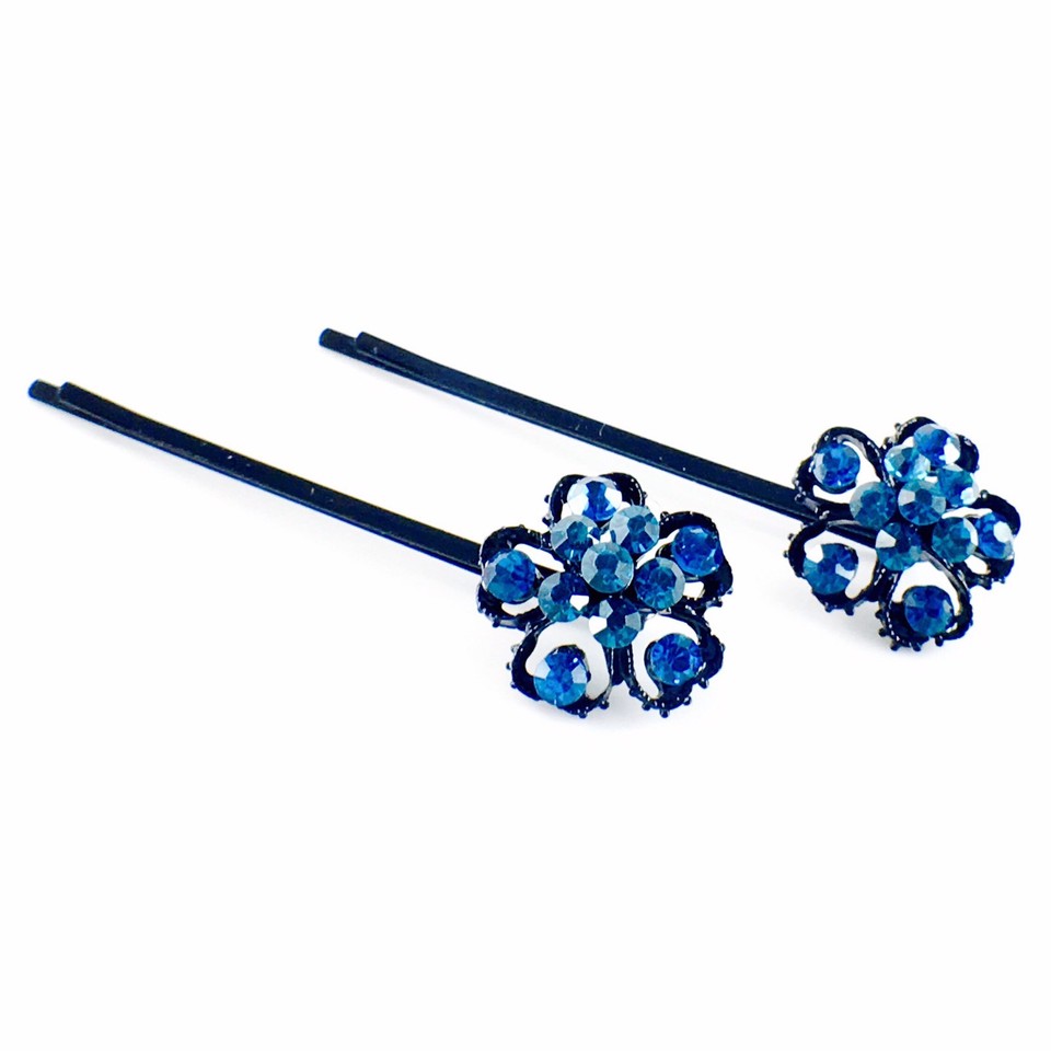USA Bobby Pin Rhinestone Crystal Hair Clip Hairpin Jeweled Vintage ...